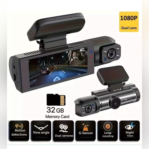 Car Audio, Video & GPS | 180p Dual Camera Dash Cam For Cars Front And ...